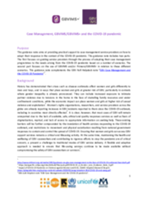 Case Management, GBVIMS/GBVIMS+ and the COVID-19 pandemic | Africa UN Knowledge Hub for COVID-19